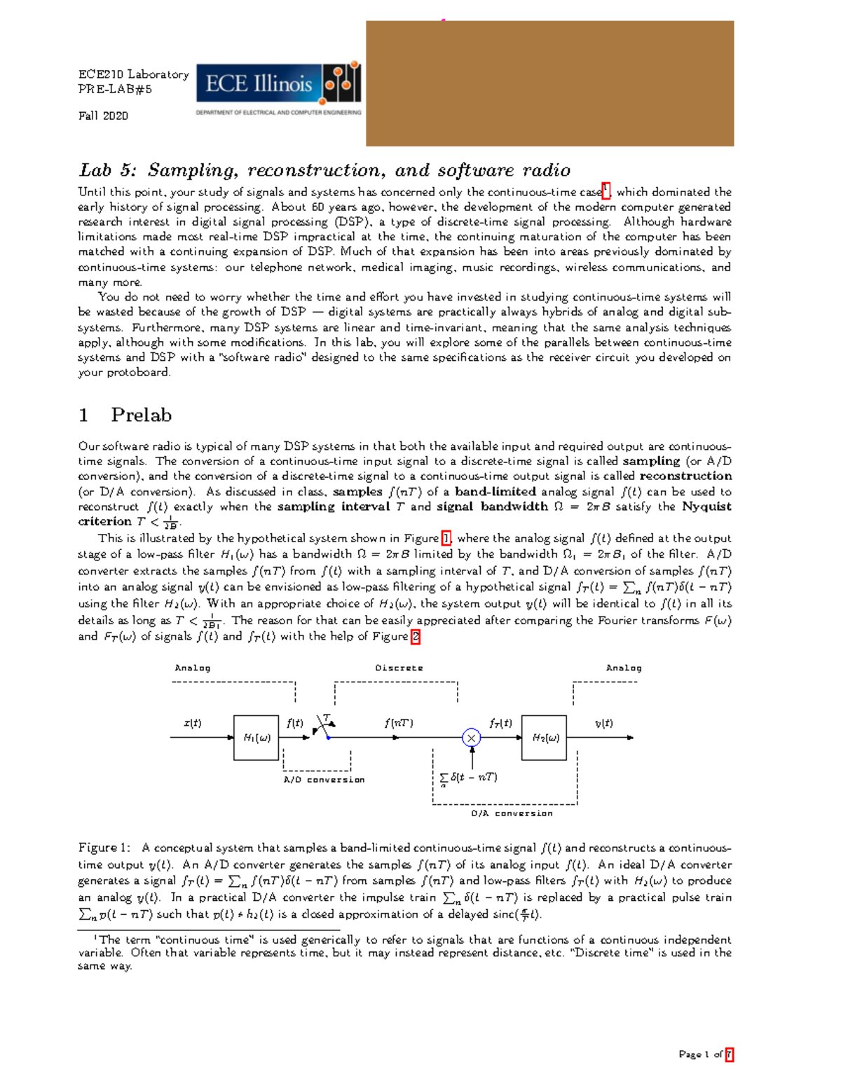 Sp21 ECE210 L5 prelab - ECE210 Laboratory PRE-LAB# Fall 2020 Net ID ...