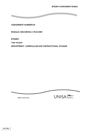Unisa DSAR25 Practice teaching placement RSA students - DSAR25 ...