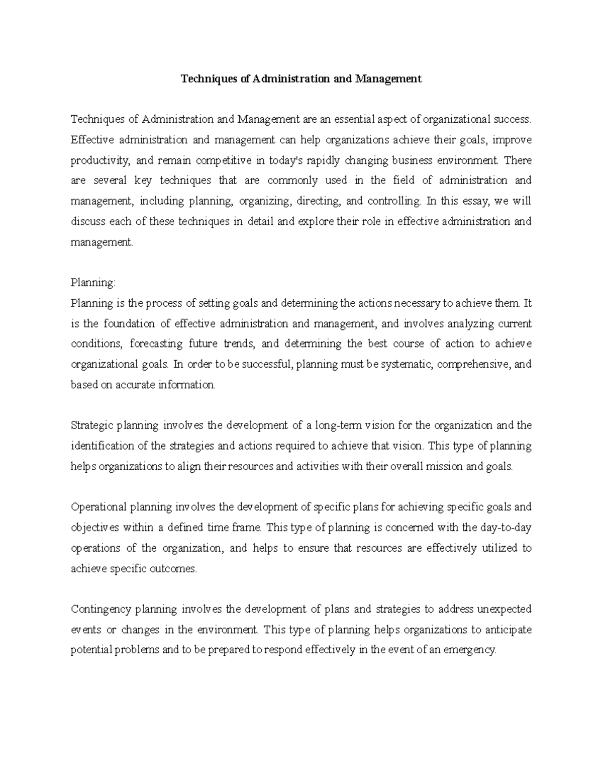 Techniques of Administration and Management: Key Approaches Explained ...
