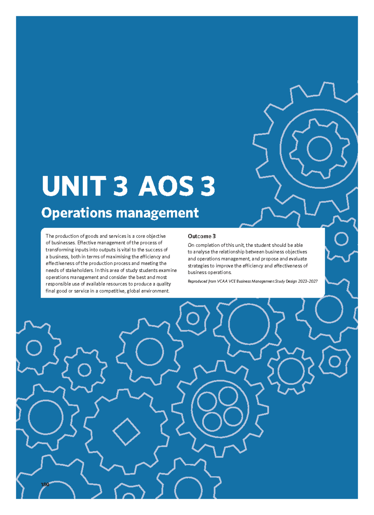 Unit 3 AOS 3: Strategies for Optimising Operations Management - Studocu
