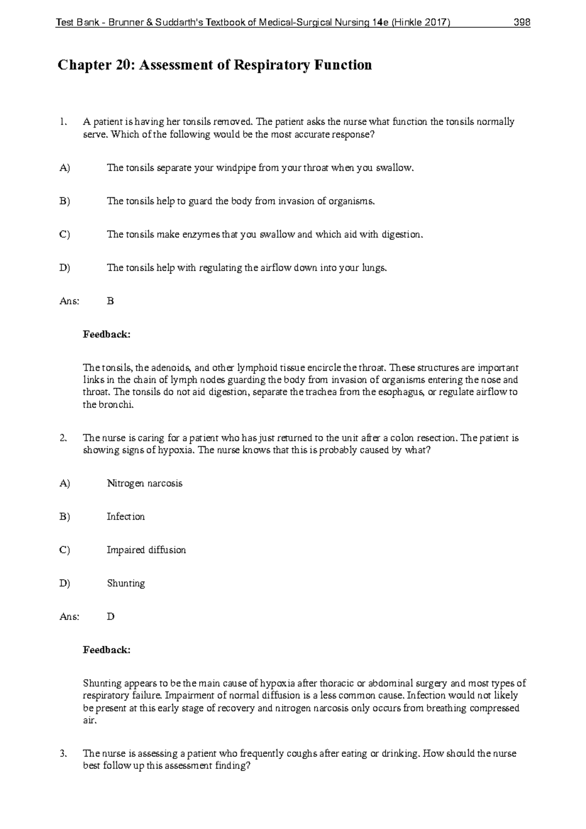Ch 20 Assessment of Respiratory Function - Chapter 20: Assessment of ...