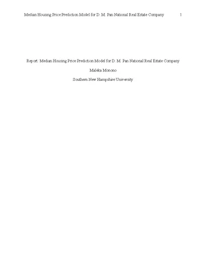 MAT 240 Module 3 Assignment - Median Housing Price Prediction Model for ...