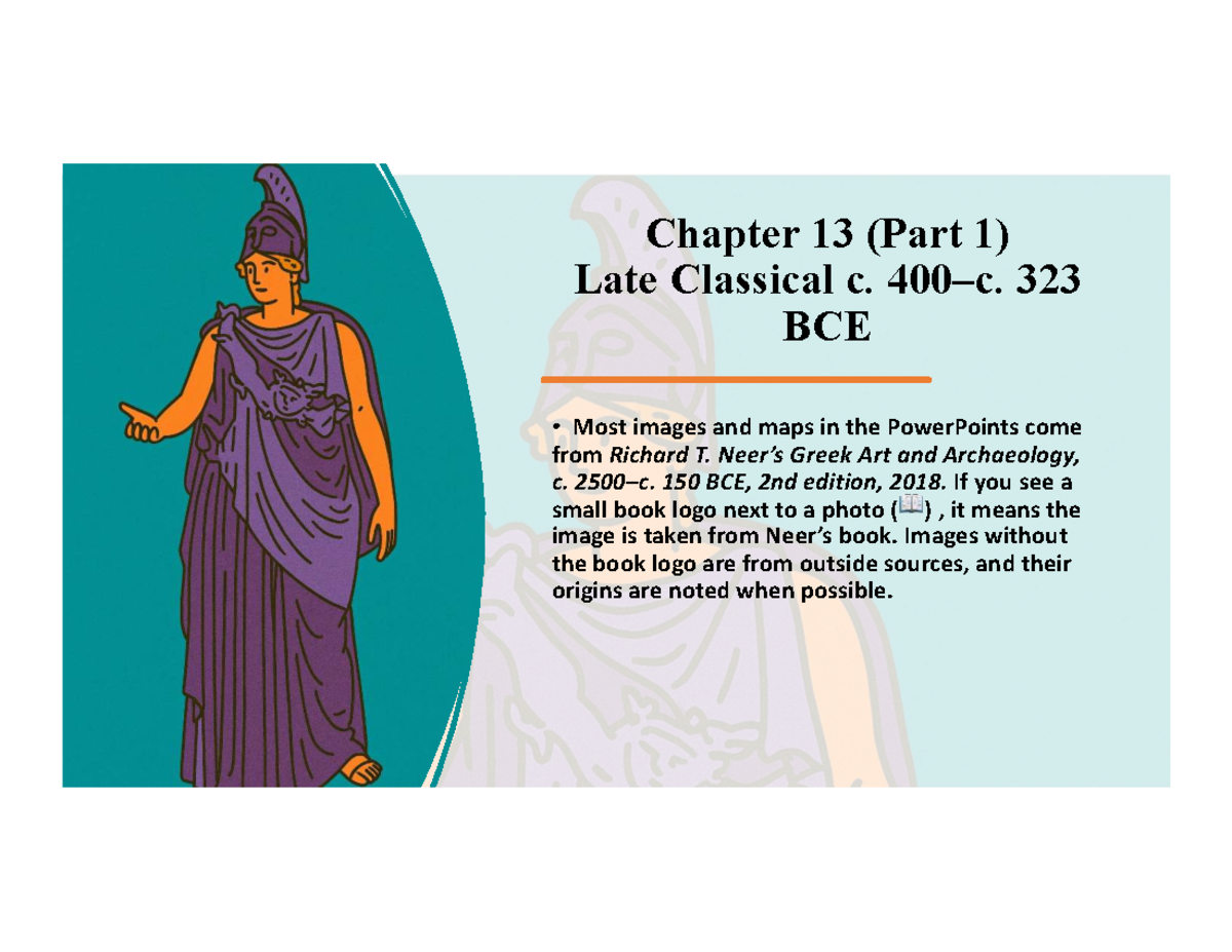 Chapter 13: Late Classical Art (c. 400–c. 323 BCE) - Studocu