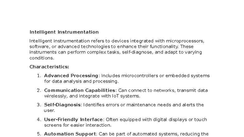 Intelligent vs Dumb Instrumentation - Intelligent Instrumentation ...