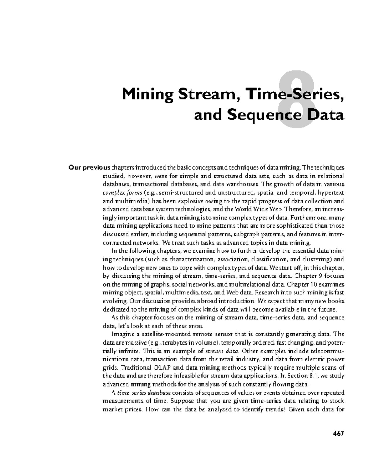 Chapter 08 Mining Stream, Time-Series, and Sequence Data - 8 Mining Stream, Time-Series, and ...