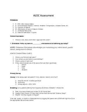 Full Patient Assessment Script - Patient Assessment Script BSI, Scene ...