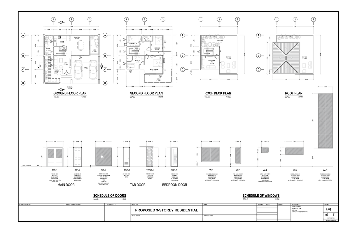 Steel Project: Architectural & Structural Plans for 3-Storey Home - Studocu