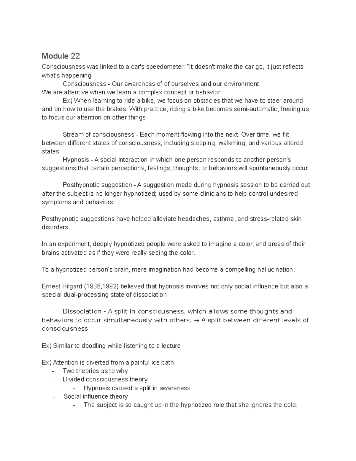 AP Psych Unit 5: Consciousness, Sleep, and Drug Effects Outline - Studocu