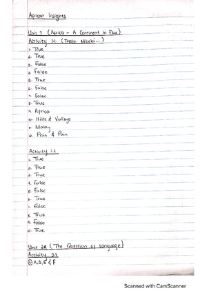 UJ - African Insights - Studocu