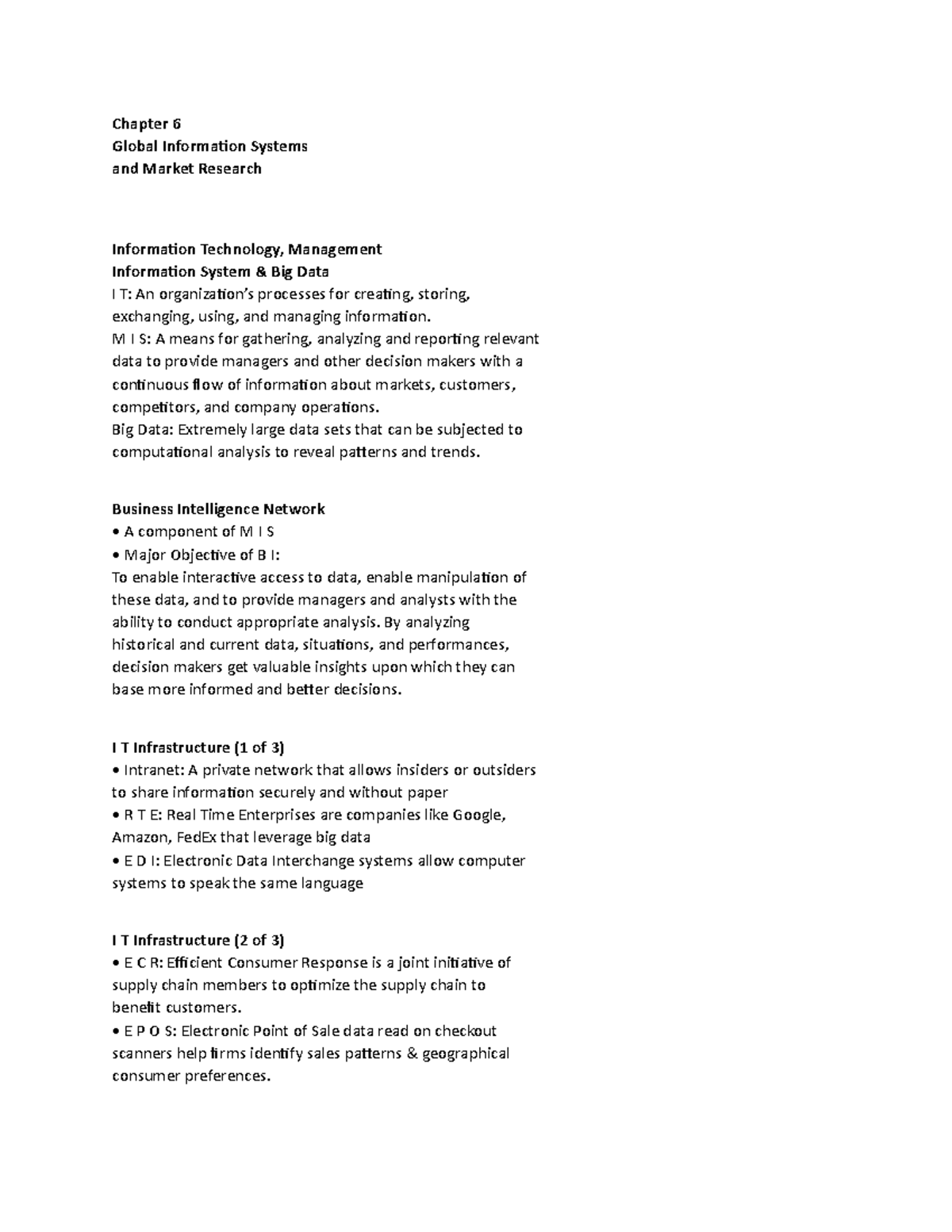 International Marketing Chapter 6 - Chapter 6 Global Information ...
