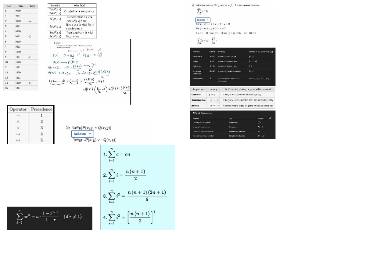 1020 Probability and Logic Cheat Sheet for Discrete Math - Studocu