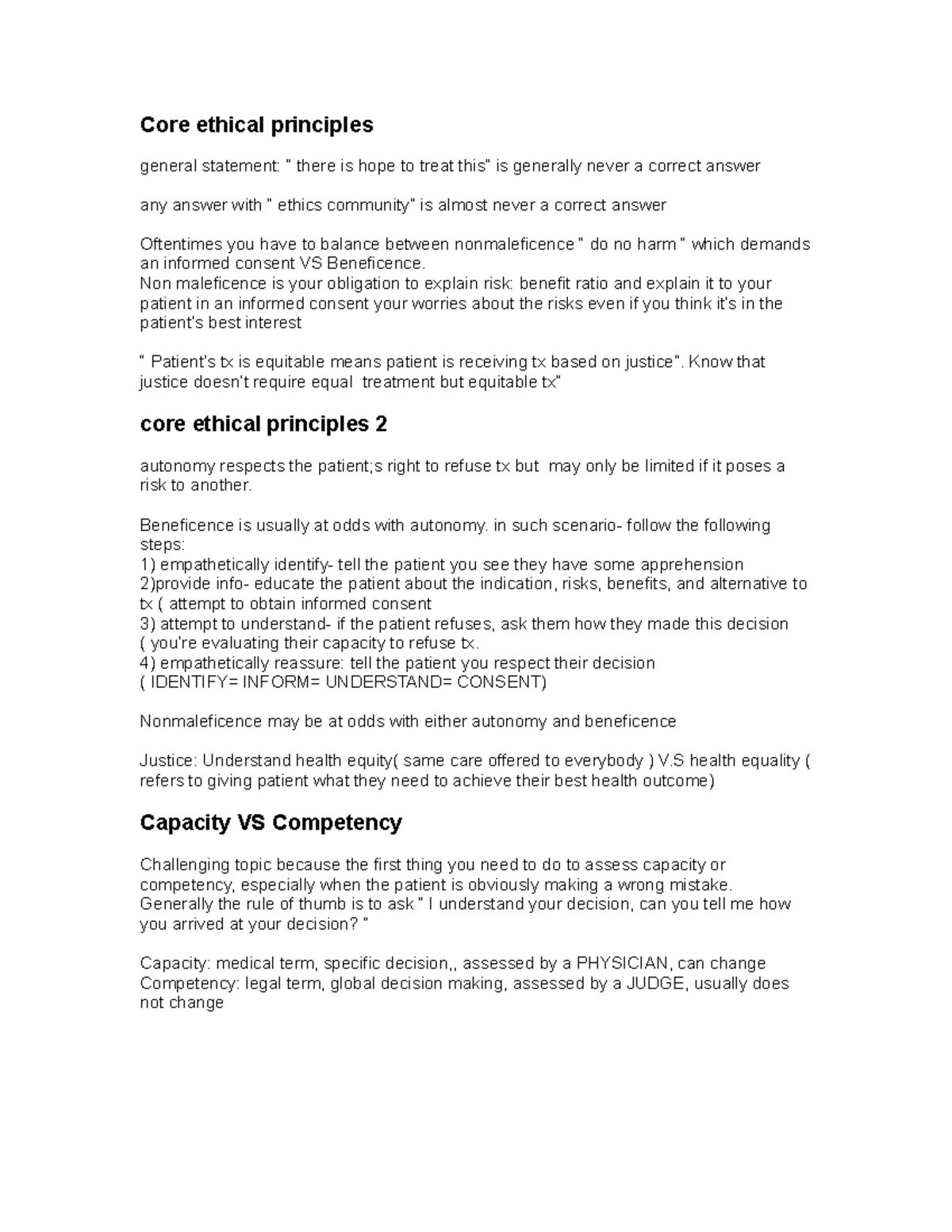 Core ethical principles - Core ethical principles general statement ...