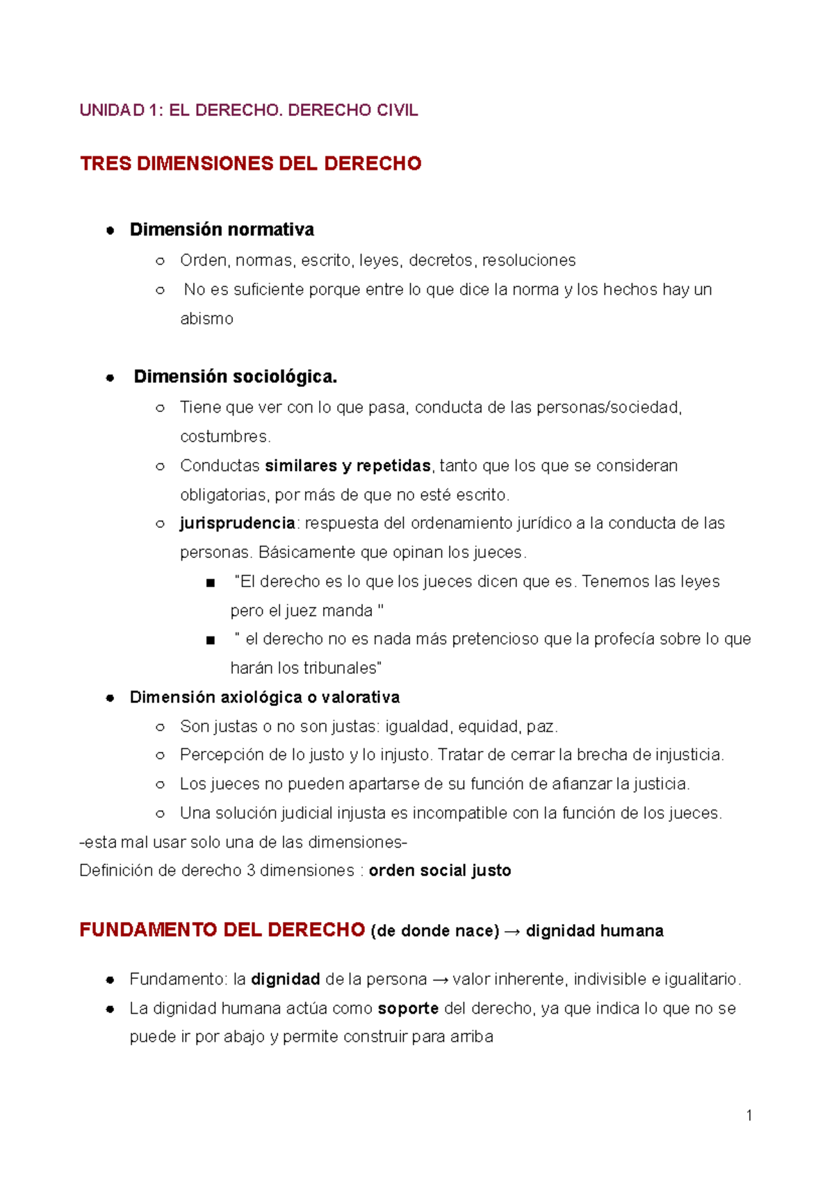 Resumen Final de Derecho Civil: Dimensiones y Fundamentos (DERECHO 101) - Studocu