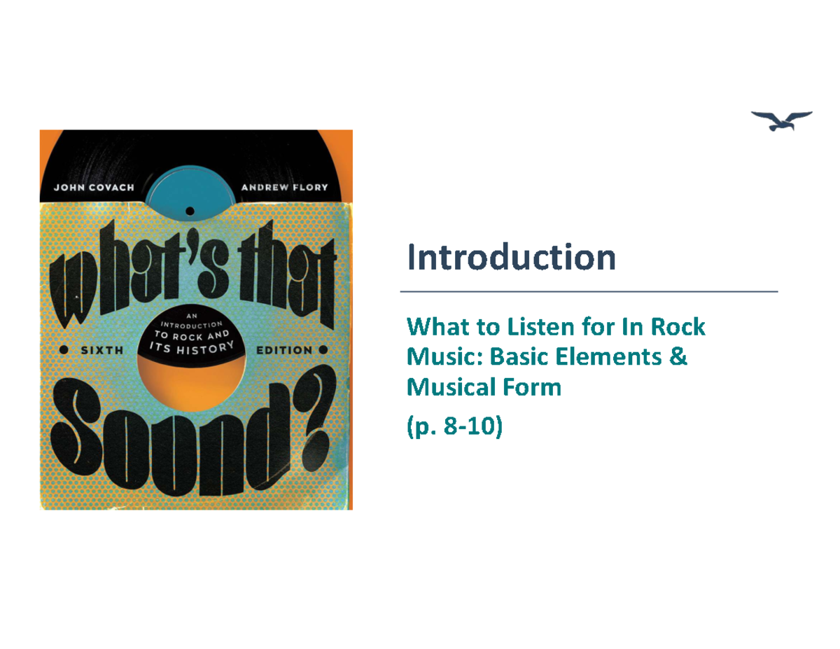 Listening Guide: Analyzing Simple Verse Form in Rock Music - Studocu