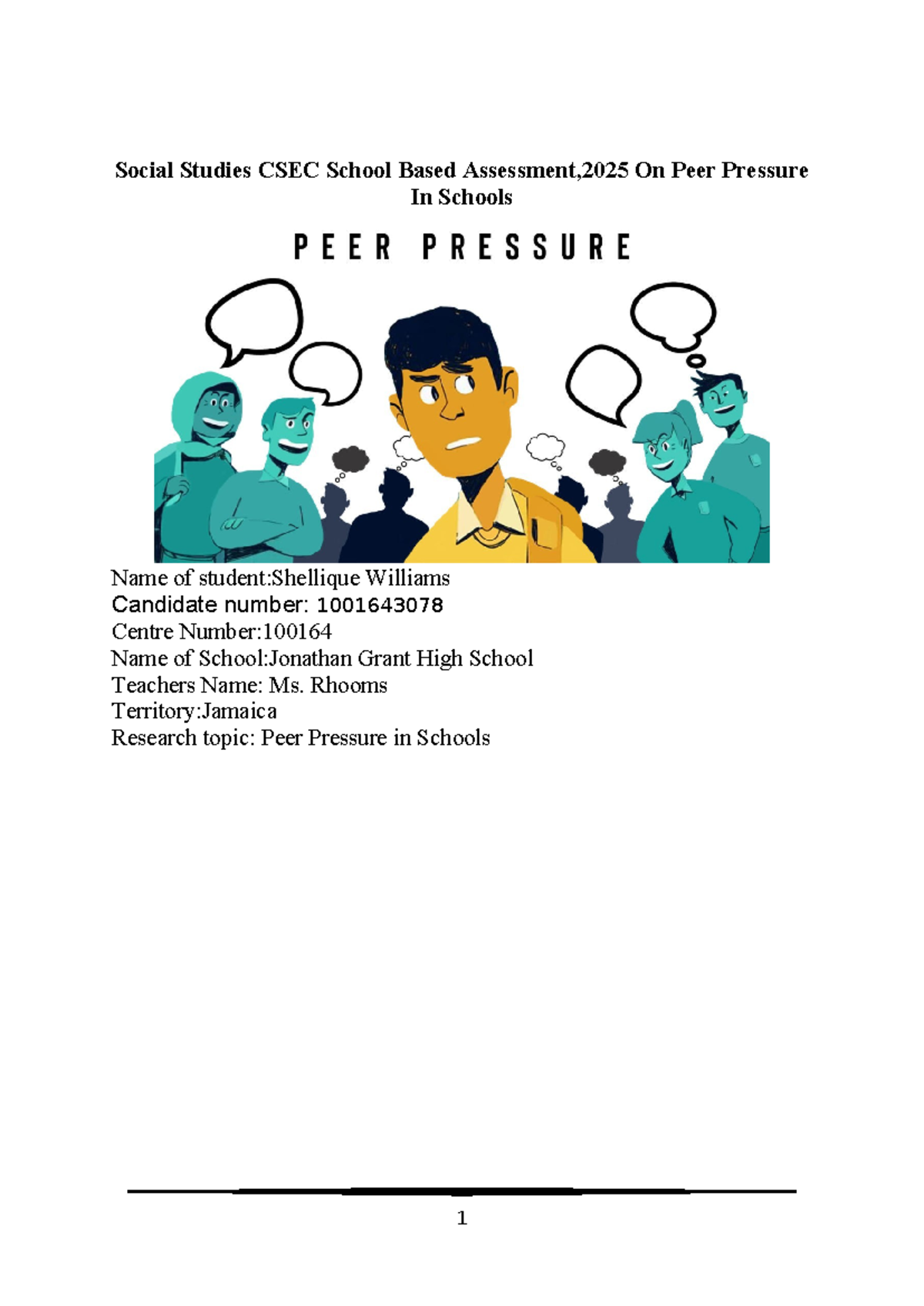 Soci sba - I hope to pass all my exams - Social Studies CSEC School ...