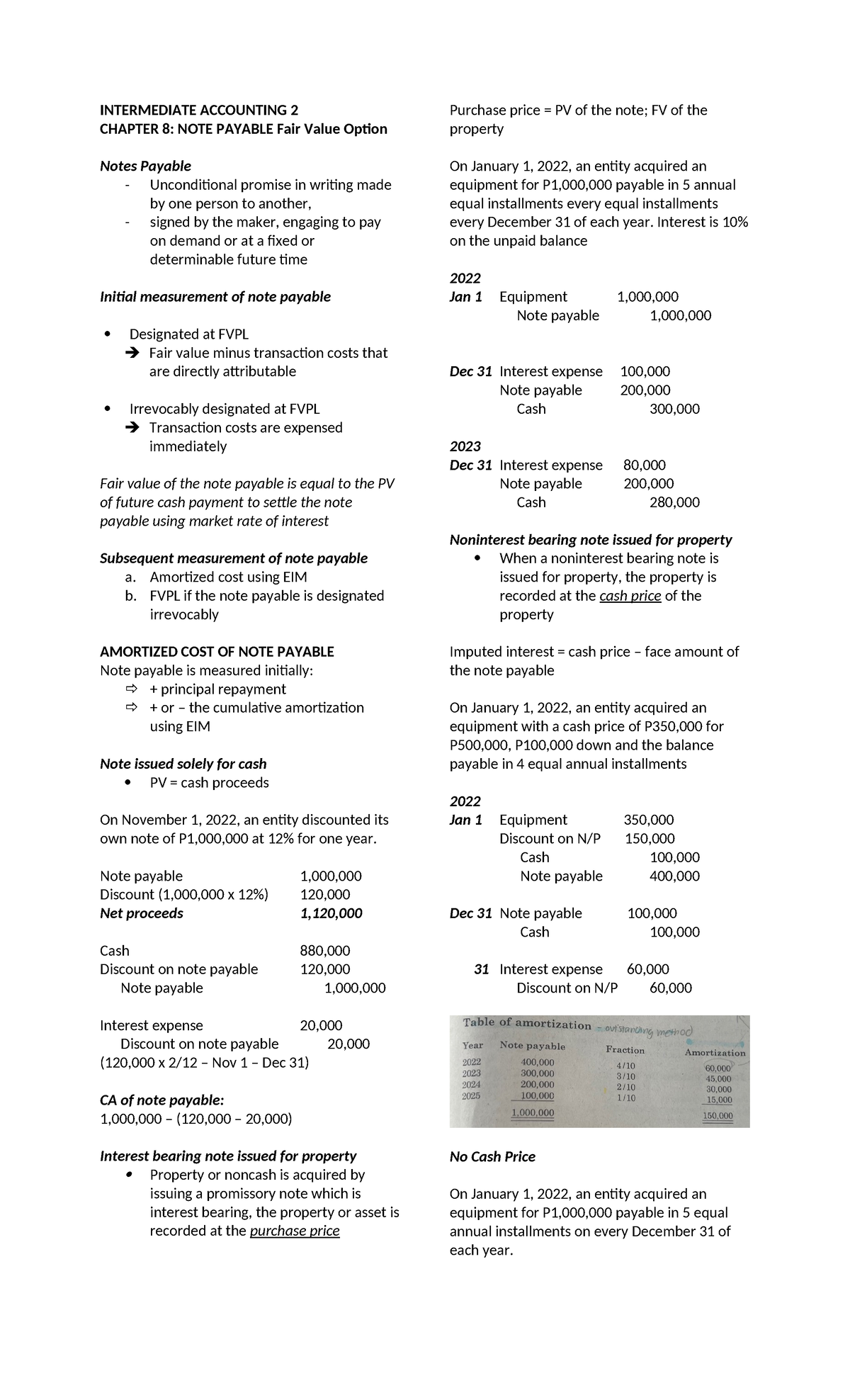 Intermediate Accounting 2 CH 8-10 - INTERMEDIATE ACCOUNTING 2 CHAPTER 8 ...