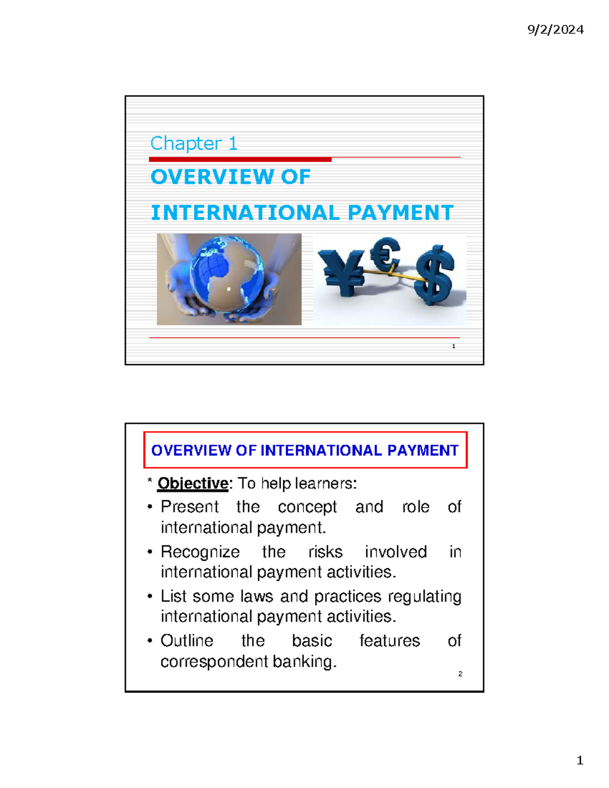 Chapter 1: Overview of International Payment (IP) and Its Key Aspects ...