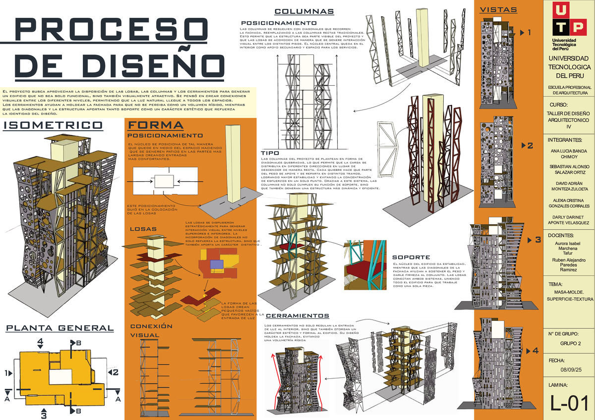 Lamina 01 - Entrega Final Unidad 1: Diseño de Columnas Diagonales en ...