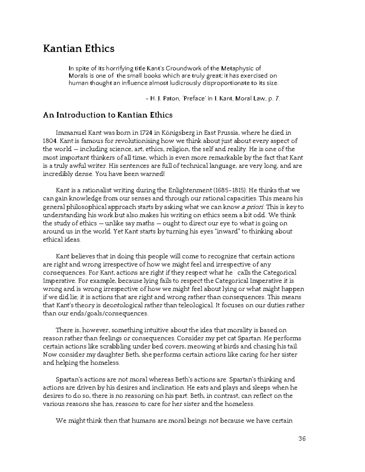 Kantian Ethics (PHIL 101): Overview of Categorical Imperatives and ...