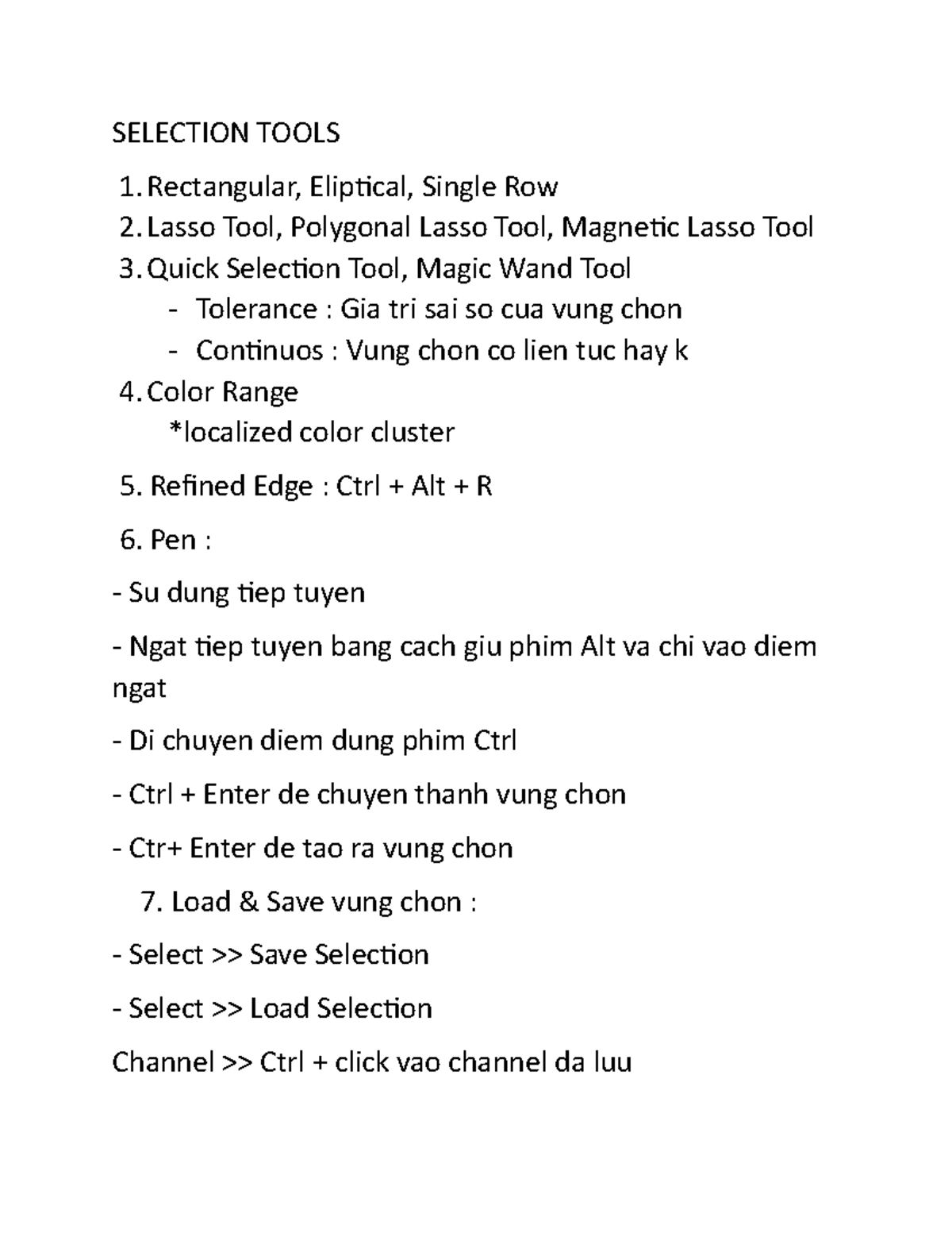 Selection Tools - Bài giảng - SELECTION TOOLS Rectangular, Eliptical ...