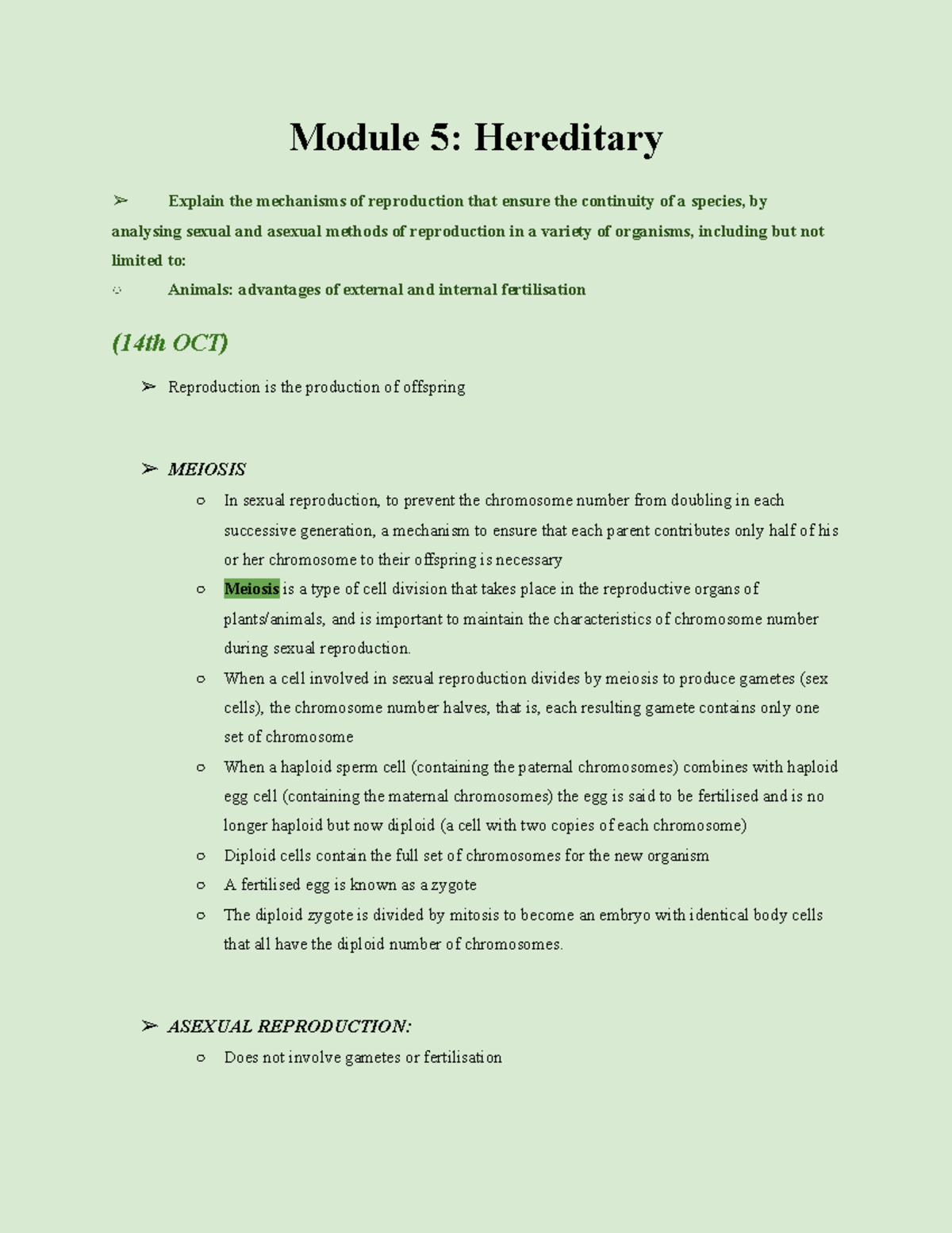 HSC Biology Module 5: Mechanisms of Reproduction and Fertilisation ...