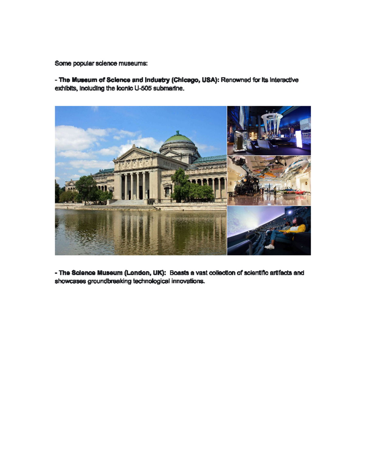 Museum - The Science Museum (London, UK): Boasts a vast collection of ...