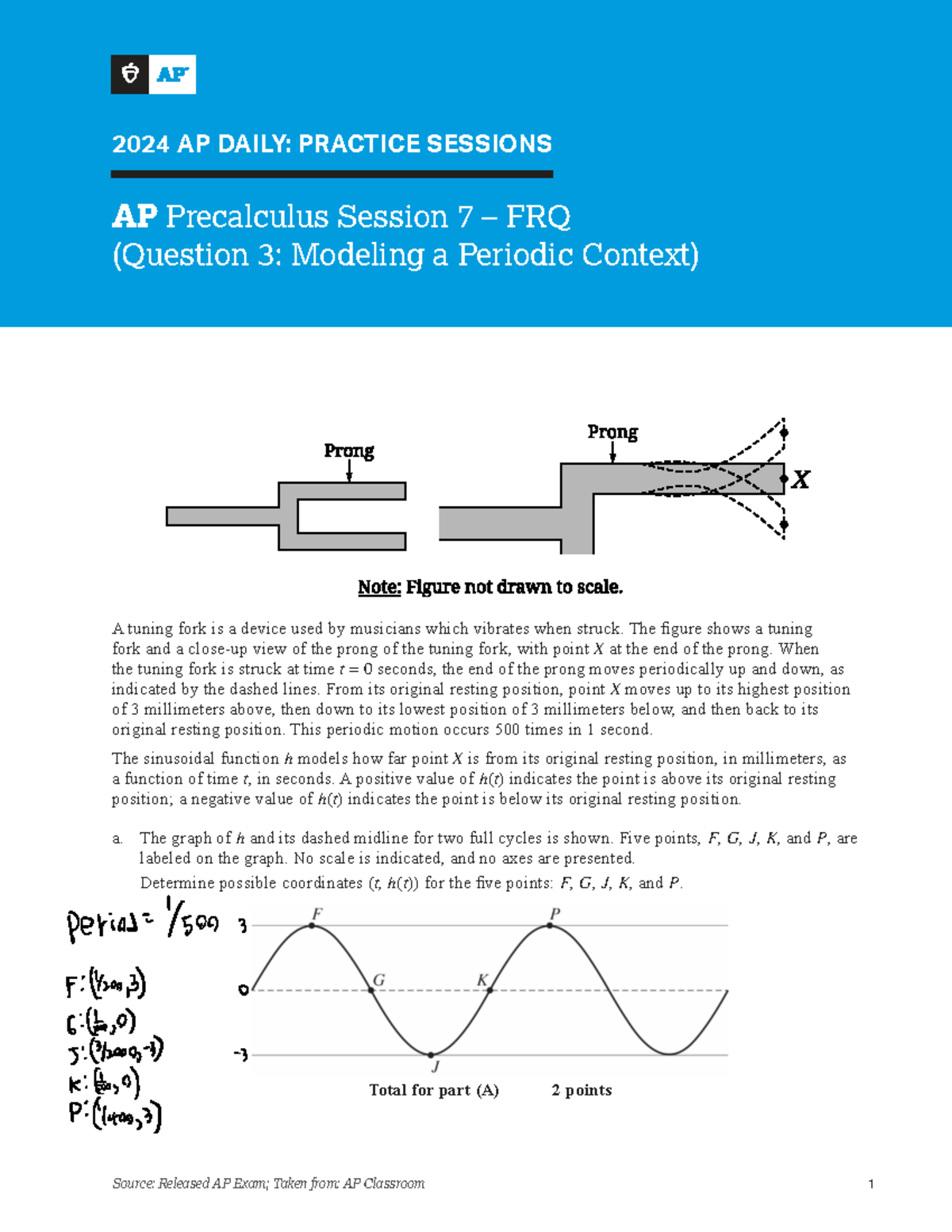 AP Precalculus Session 7: FRQ Practice on Periodic Functions - Studocu