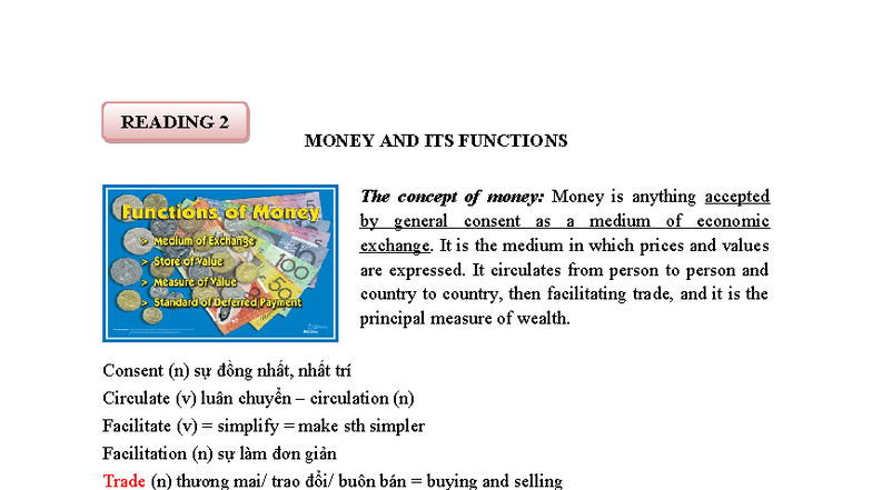MONEY 101: FUNCTIONS AND CONCEPTS IN ECONOMIC EXCHANGE - Studocu
