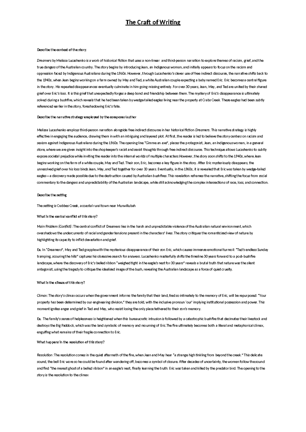 ENG 202: Analysis of Narrative Techniques in "Dreamers" by Melissa ...