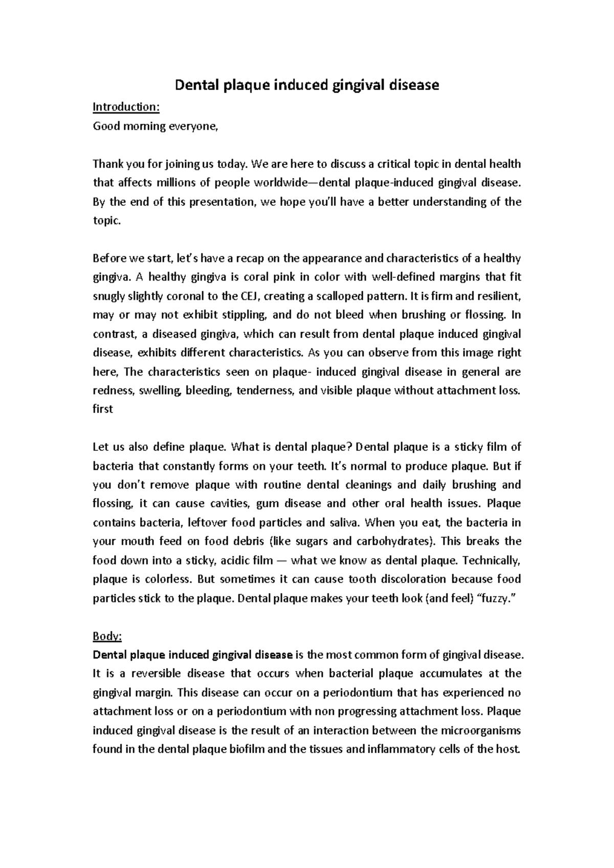 Script Dental-plaque-induced-gingival-disease - Dental plaque induced ...