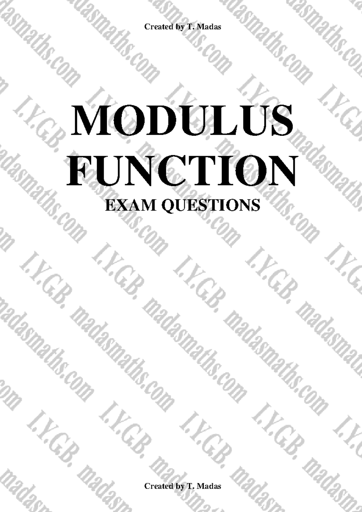 C3 Modulus Function Exam Questions and Practice Problems - Studocu