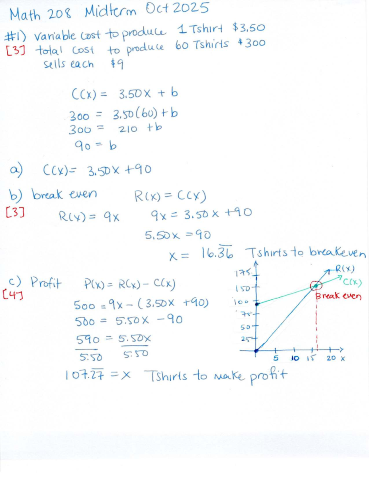 Math 208 Midterm Solutions - October 2025 Analysis and Calculations ...