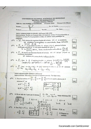 Tarea de matrices 3 - Vectores y matrices - / / Encuentre B tal que AB =C Si A= Resuelra A( 5034 ...