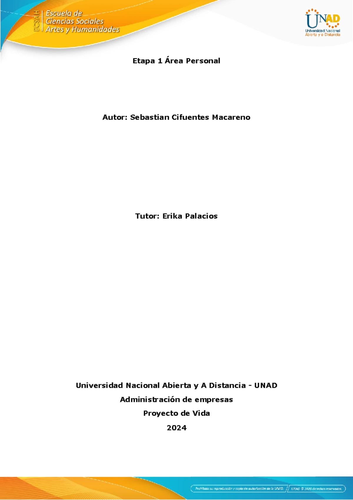 Proyecto de Vida UNAD: Guía para el Crecimiento Personal y Académico - Studocu