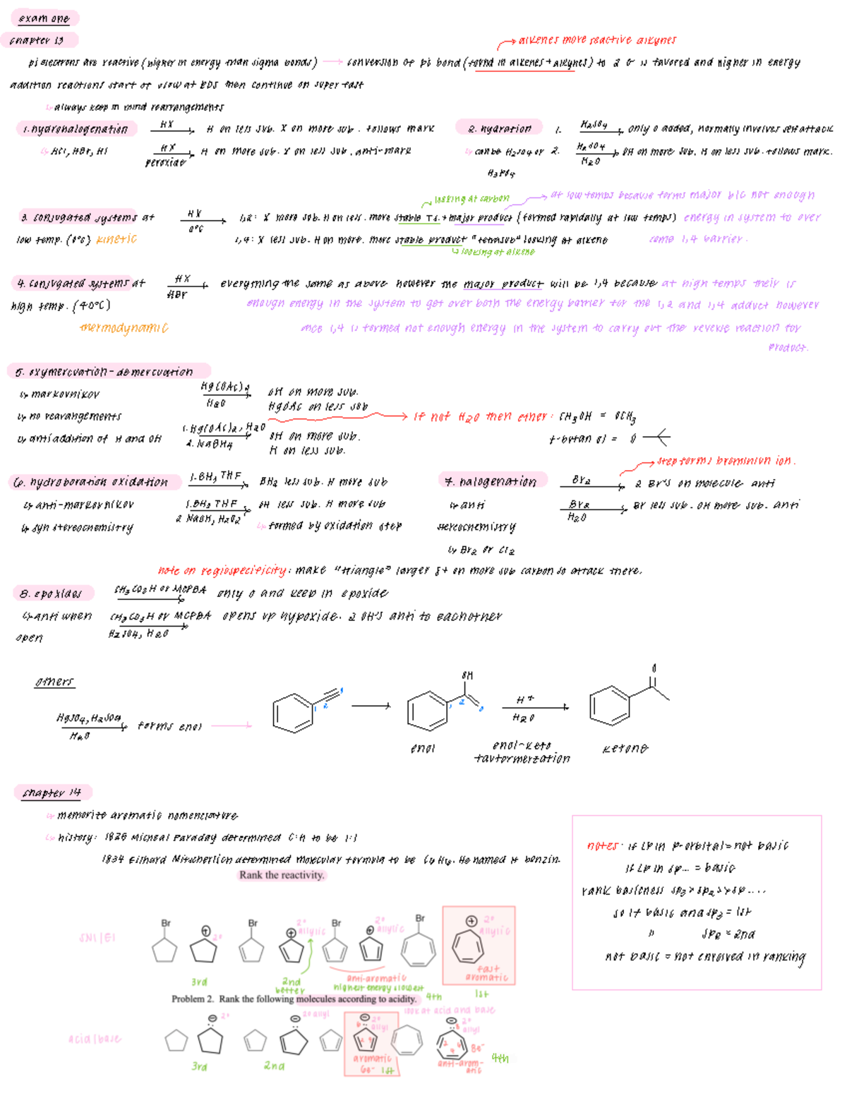 Chem exam one - Exam one study guide - exam one chapter 13 - alkenes ...