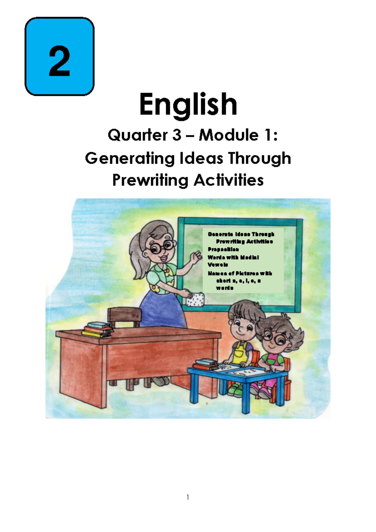 English 2 Q3 Mod1: Prewriting Activities for Idea Generation - Studocu
