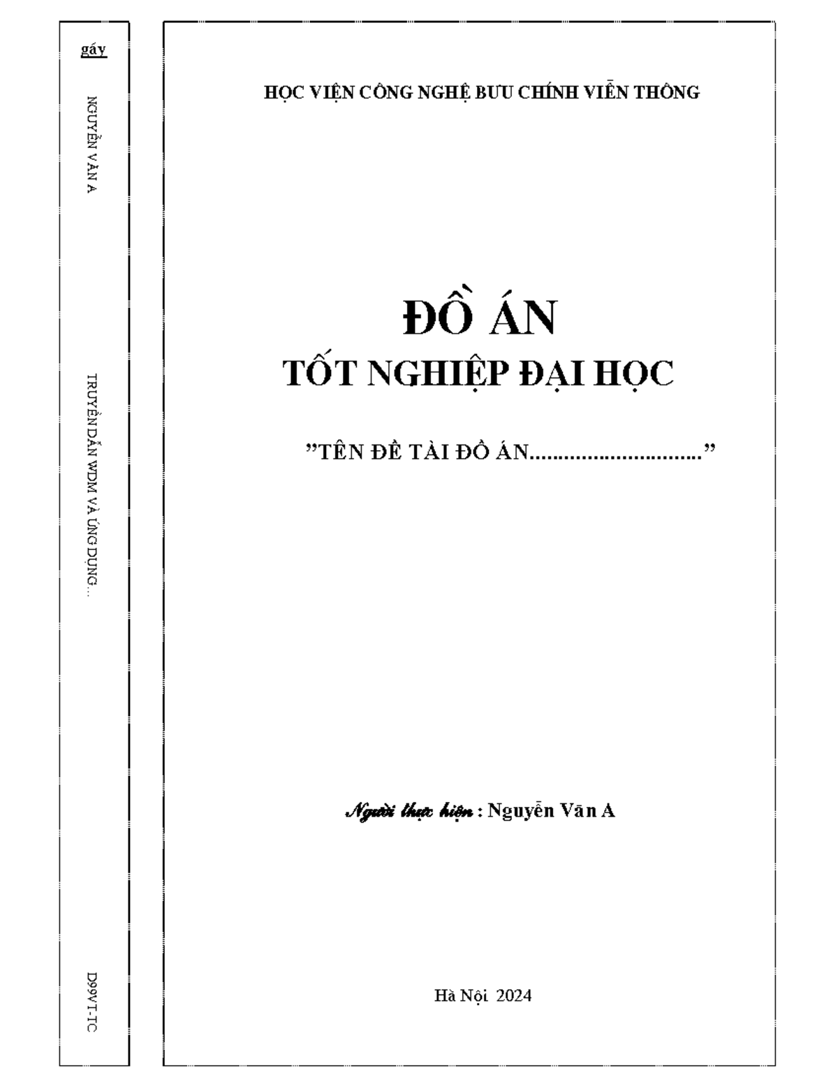 Mau huong dan quyen DA TN 2024 - Häc viÖn c«ng nghÖ bu chÝnh viÔn th«ng ...