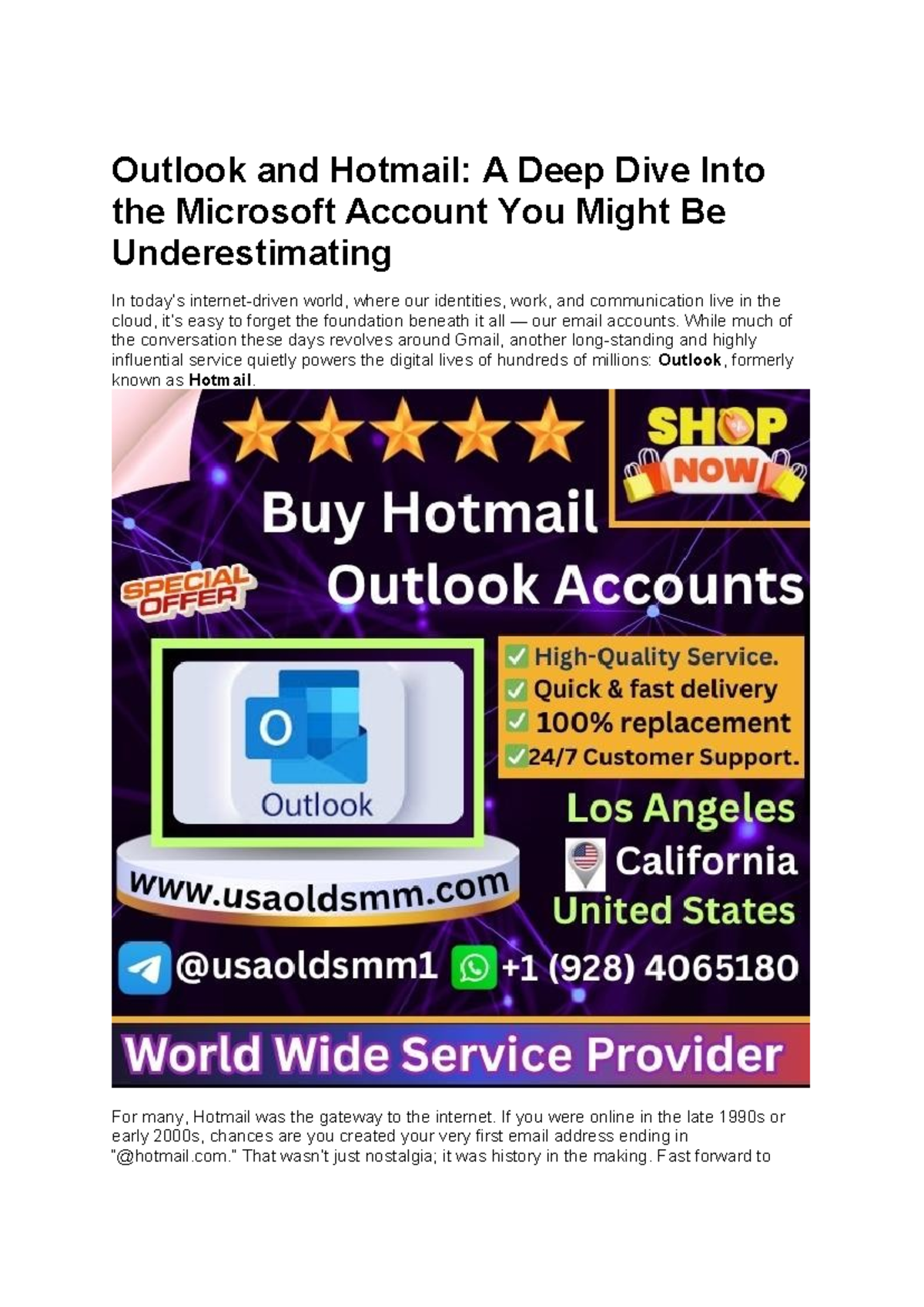 Outlook & Hotmail: Unlocking the Power of Your Microsoft Account - Studocu