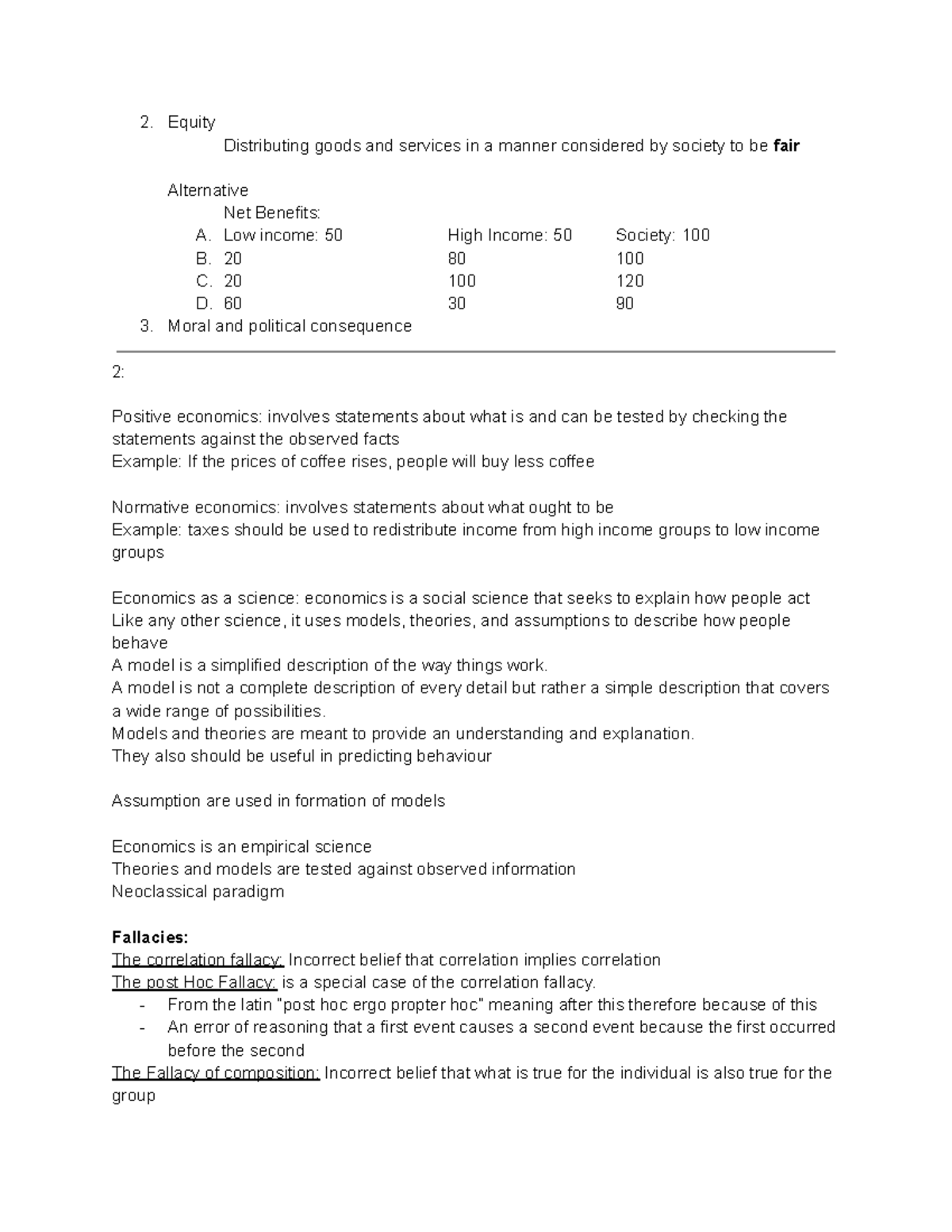 Econ 101 Lecture Notes: Goods, Services, and Economic Theories - Studocu