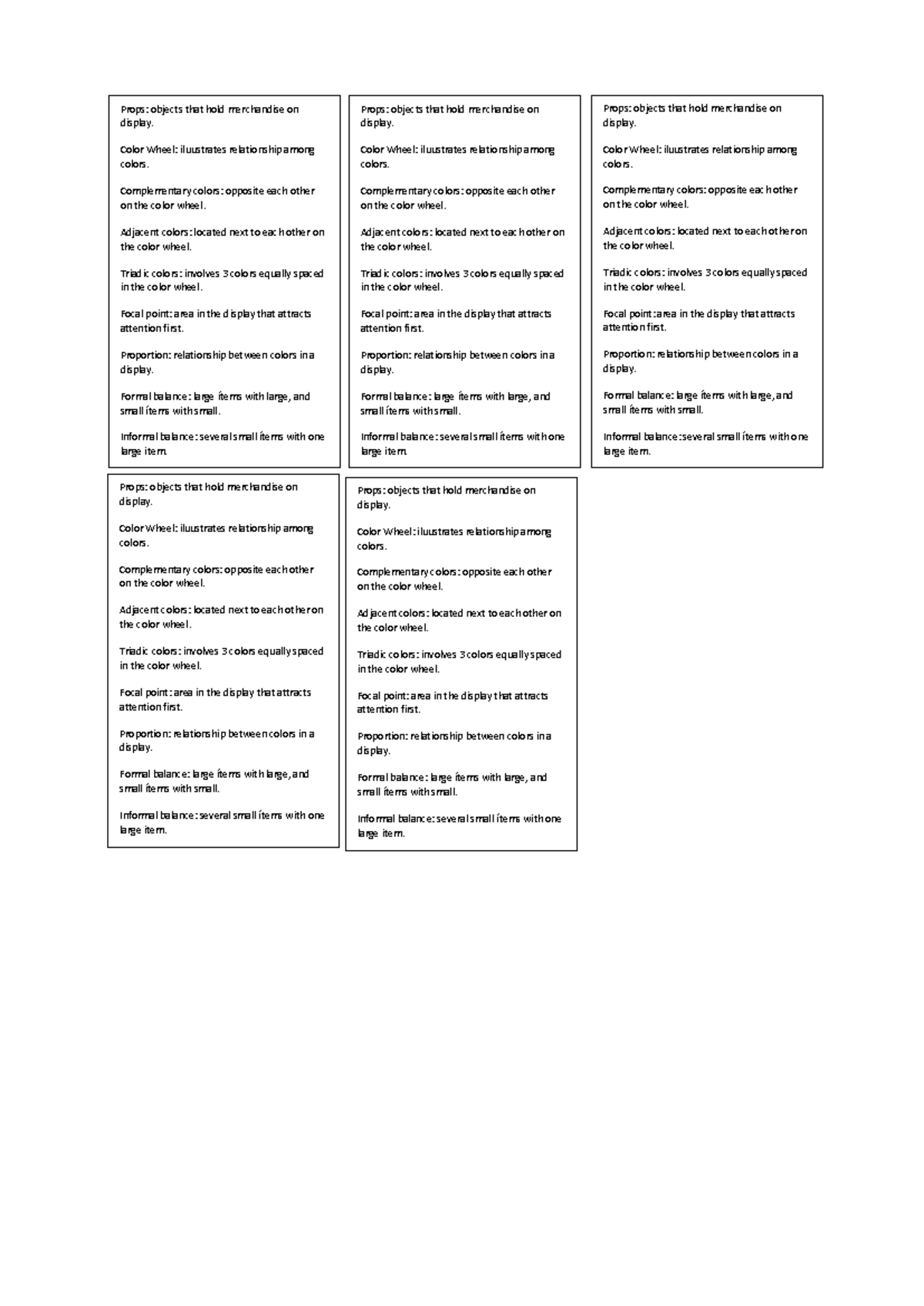 Visual Merchandising Concepts: Props, Color Theory & Balance - Studocu