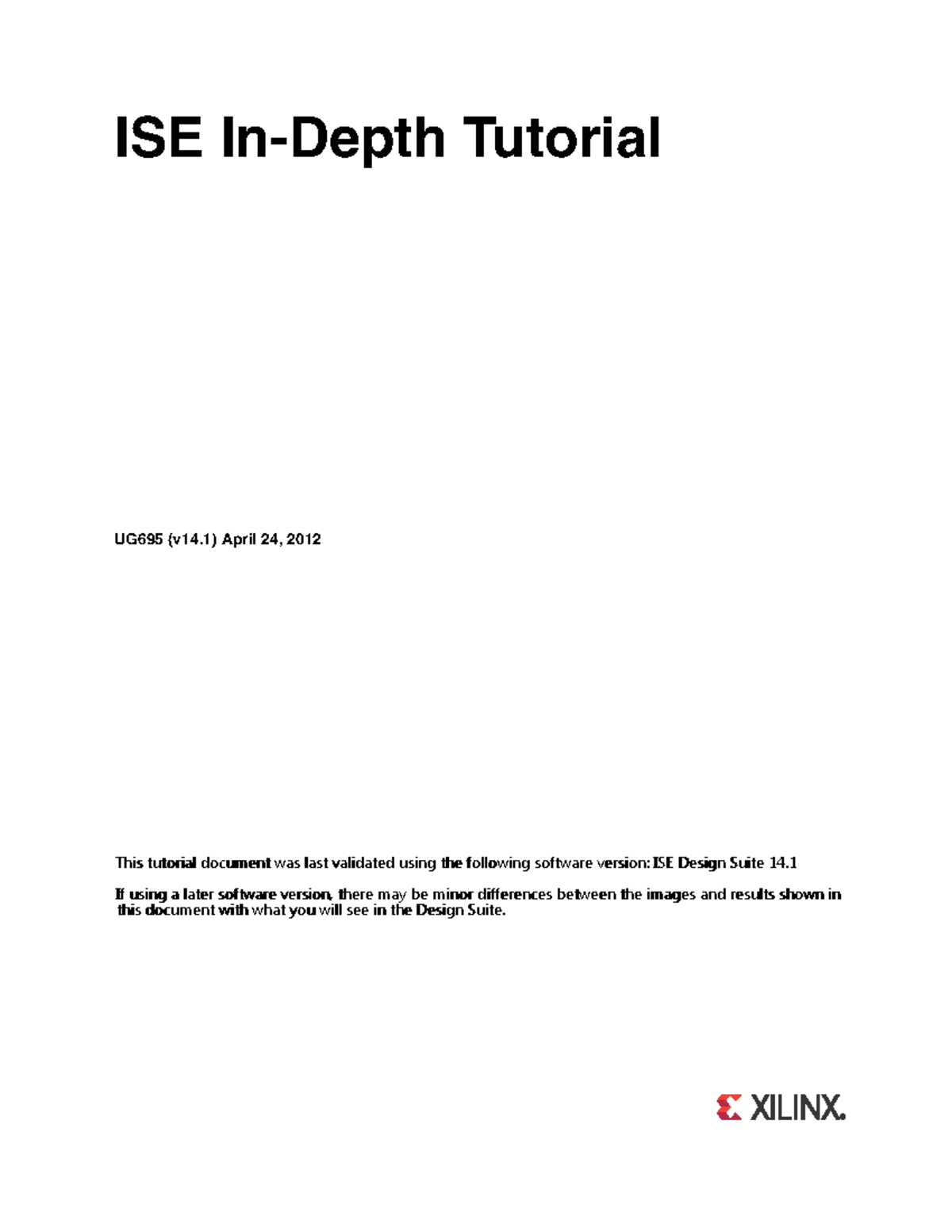Xilinx ISE Design Suite In-Depth Tutorial UG695 (v14) - Studocu