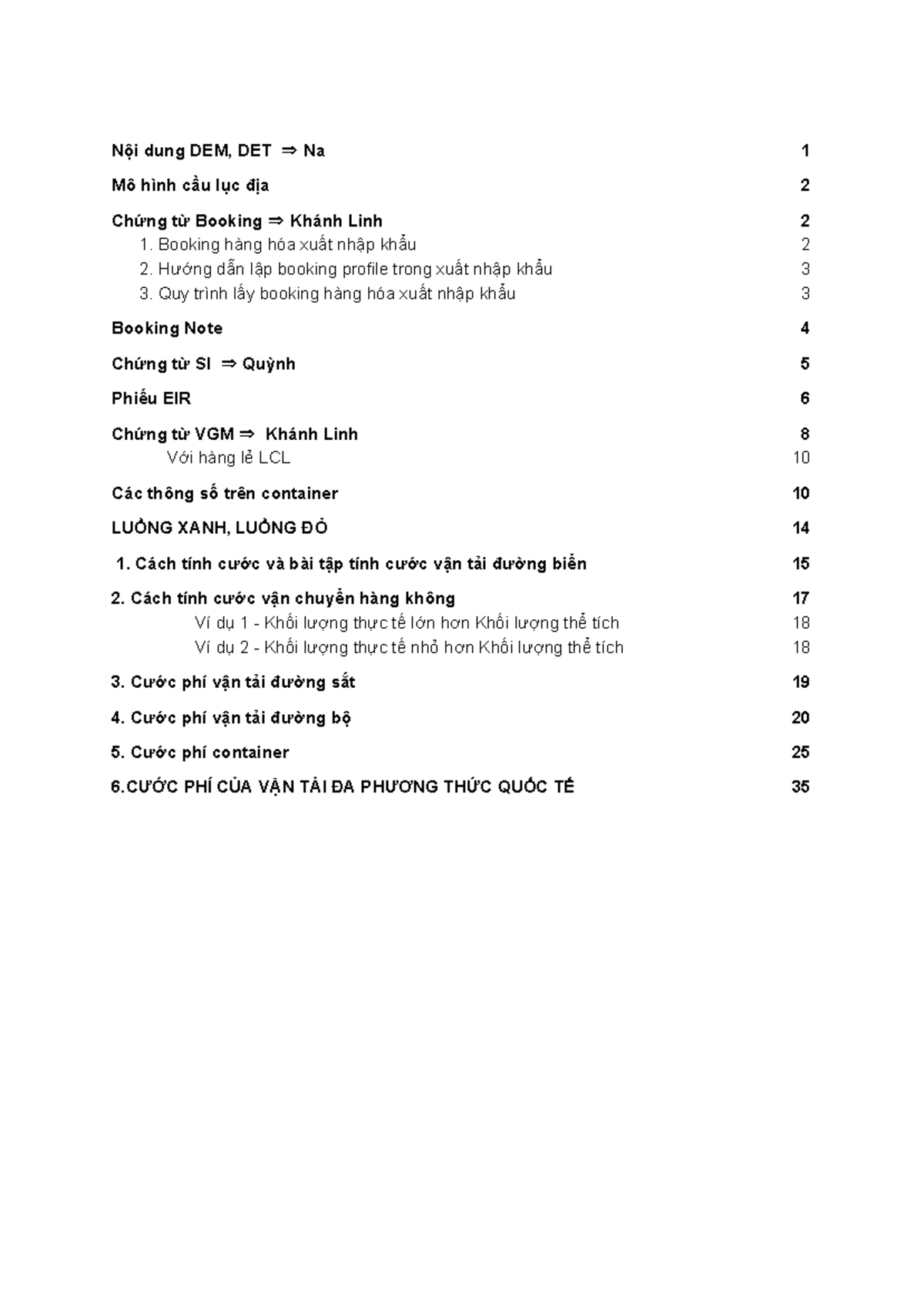 Tài liệu Cuối kỳ NVGN - Các Chứng từ Xuất Nhập Khẩu và Booking - Studocu