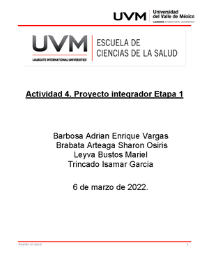 Equipo 5 EV3 Reporte de Lectura Etapa 3 Inm Ge - UNIVERSIDAD AUTONOMA DE NUEVO LEON ESCUELA Y ...