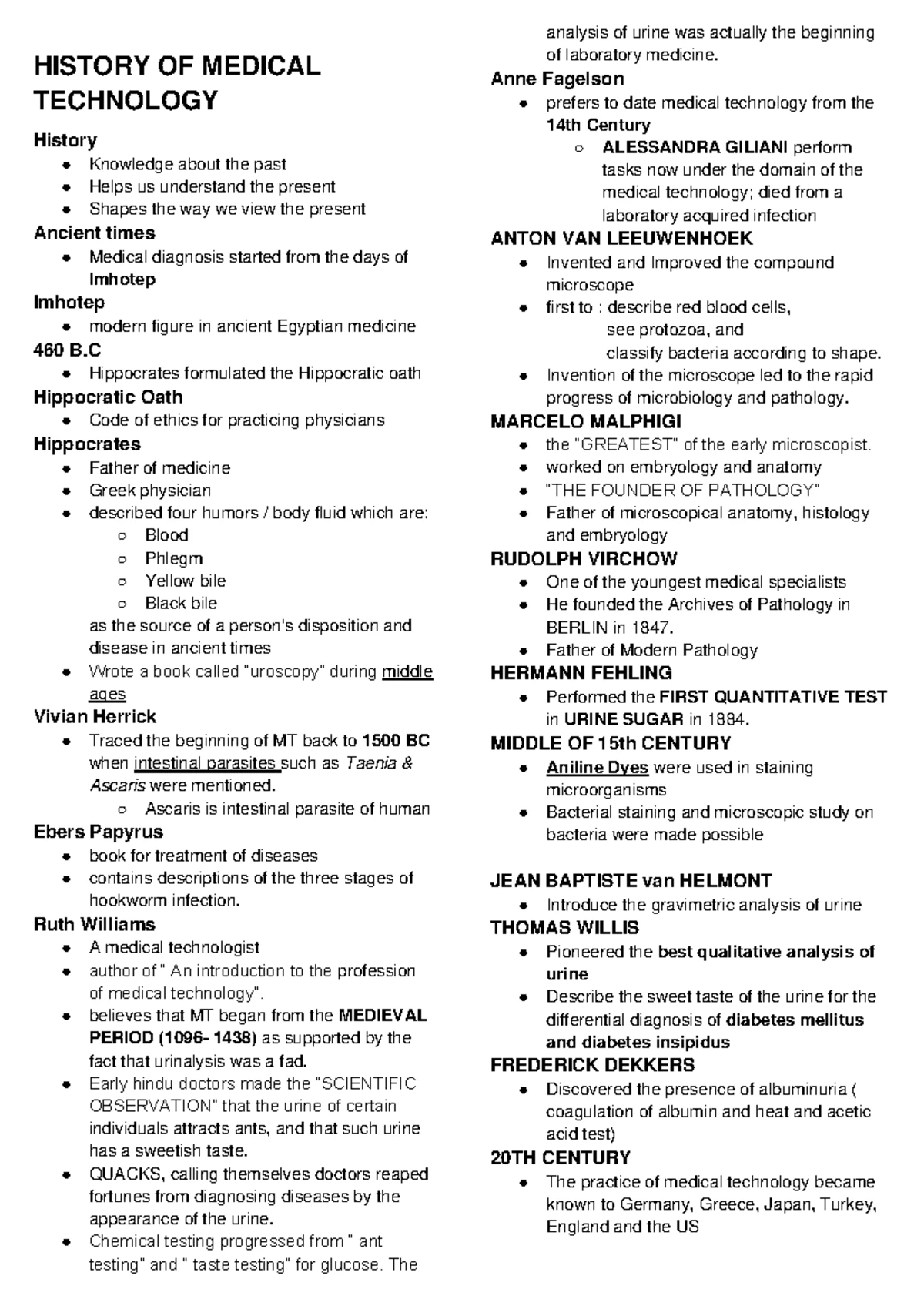 History of Medical Technology in the Philippine - BS Medical Laboratory ...