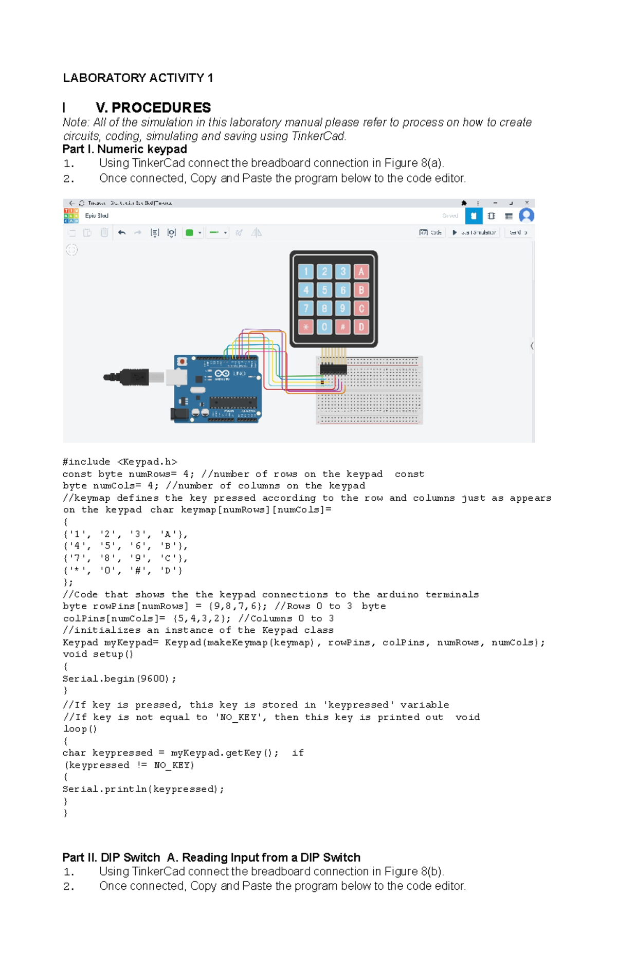 Embedded Systems Lab (COURSE CODE): Activity 1 & Solutions - Studocu