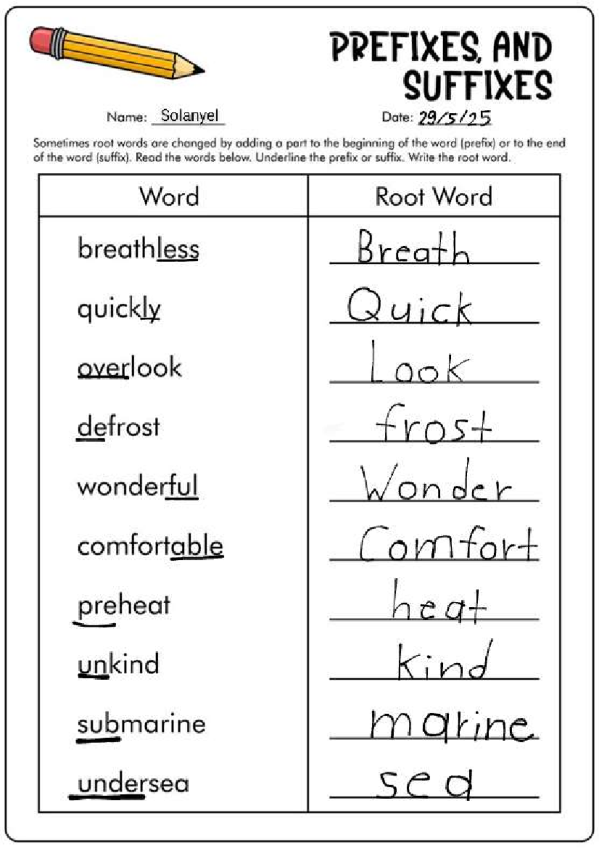 Prefixes and Suffixes: Understanding Word Formation - Tarea - Studocu