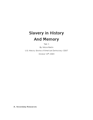 D267 Task 2 - Task 2 Attempt - A) The Fifteenth Amendment A1. The ...