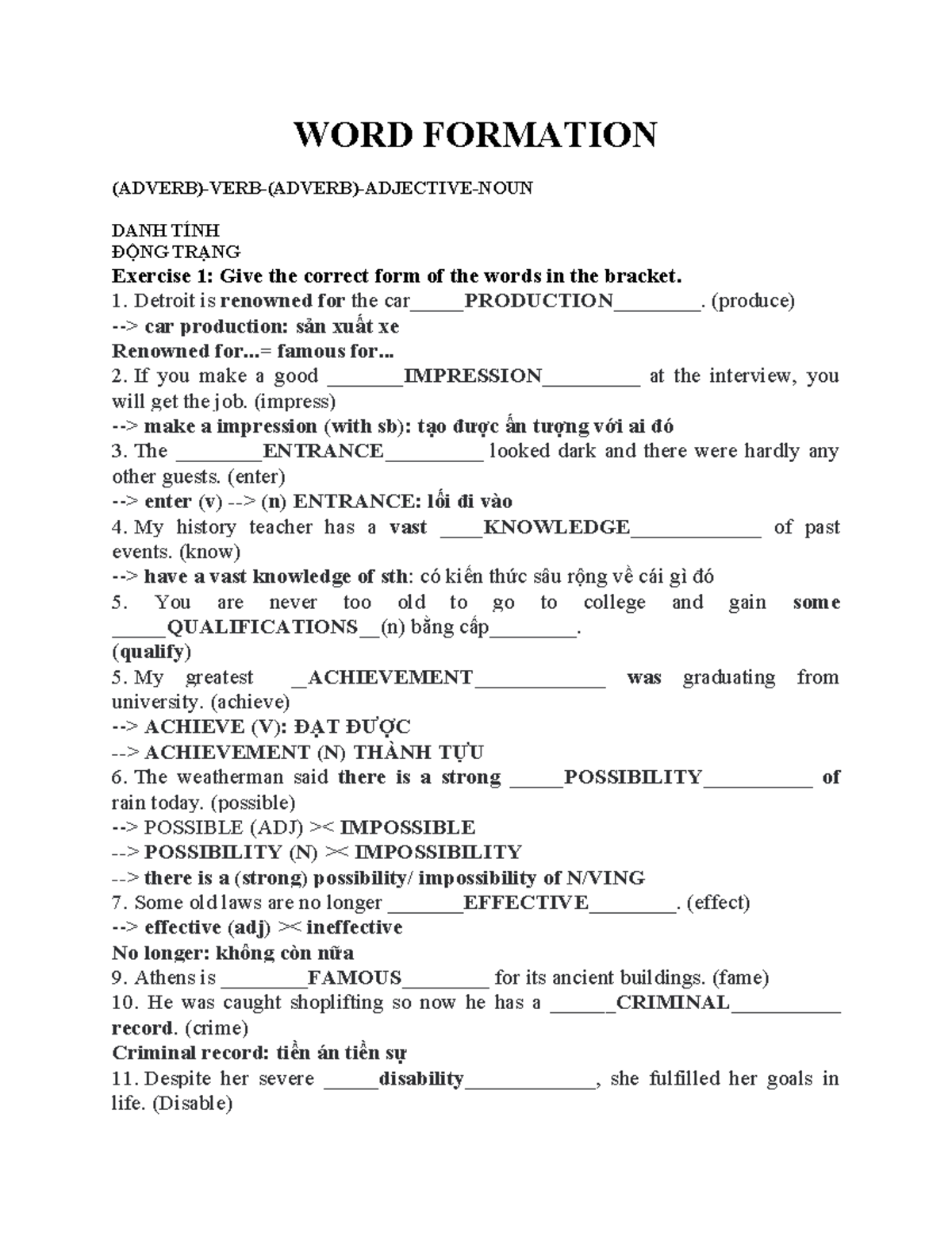 WORD- Formation - nbhguig - WORD FORMATION (ADVERB)-VERB-(ADVERB ...
