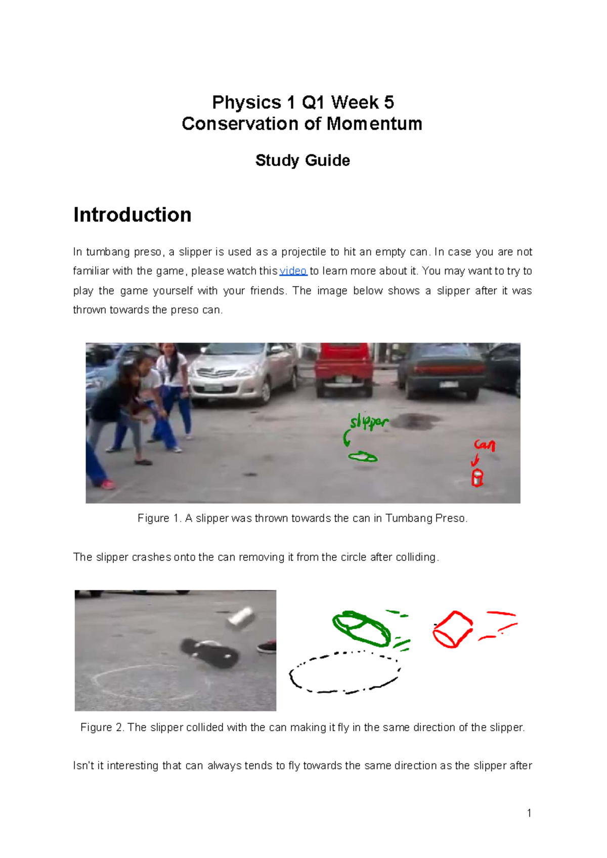 Physics 1 Q1-W5 Study Guide: Mastering Conservation of Momentum - Studocu
