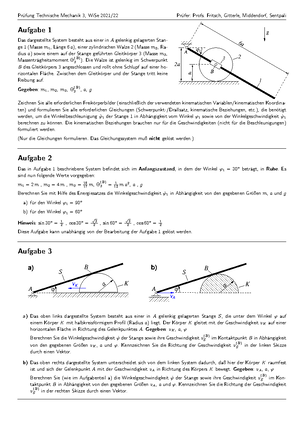 TM3_Zusammenfassung - Technische Mechanik III - Studocu